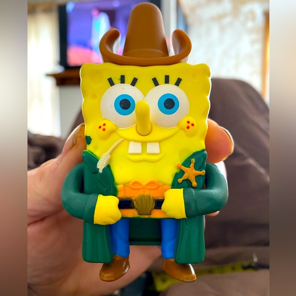 Toys | Vintage Burger King Sheriff Spongebob Pest Of The West Toy 45 ...